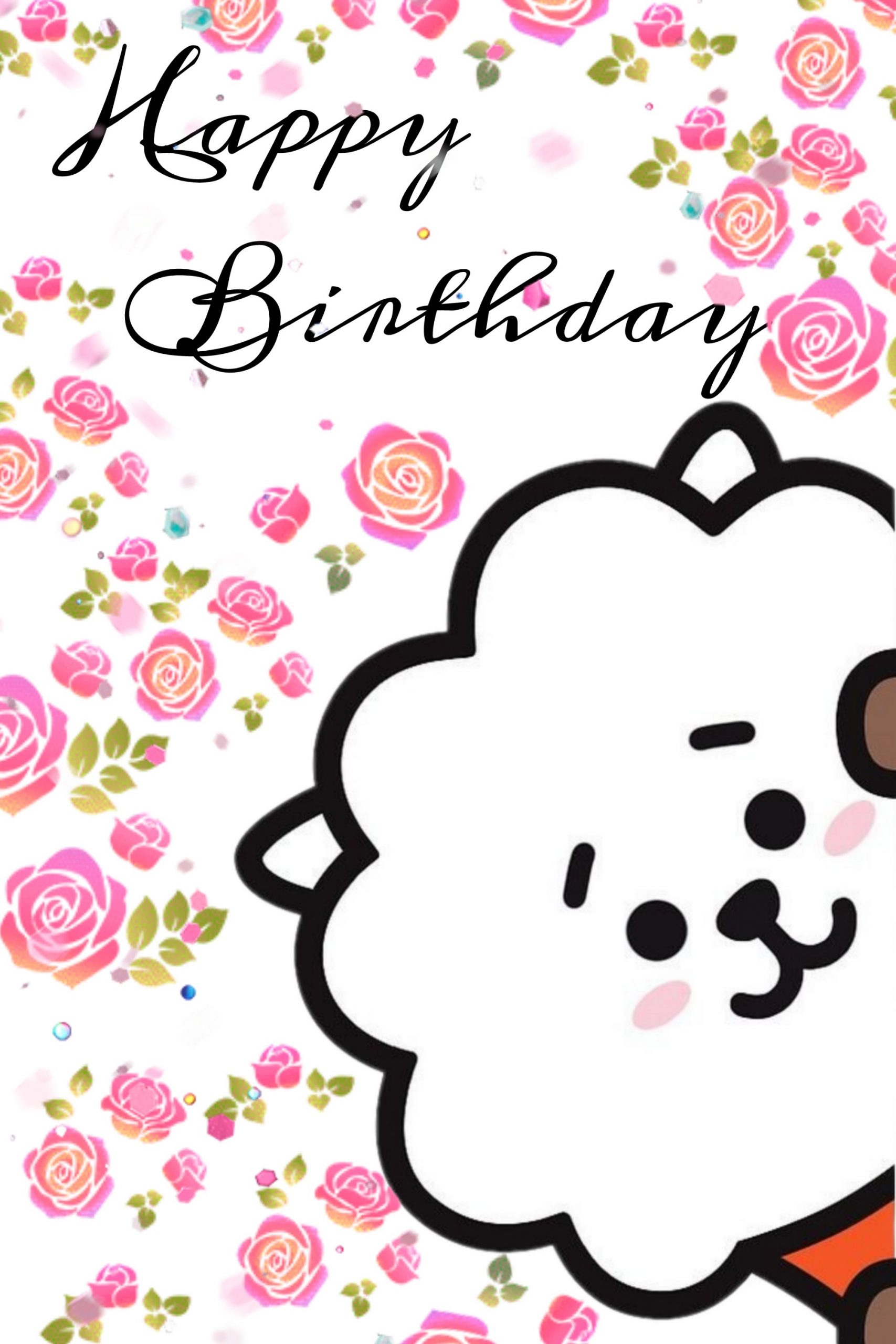 Custom BTS Birthday Card (no lamination) - Purple Heart